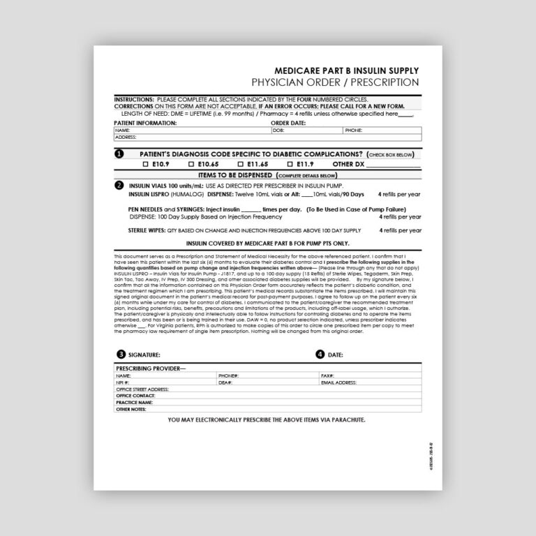 Medicare Part B Insulin Form | ADS Healthcare Provider Hub